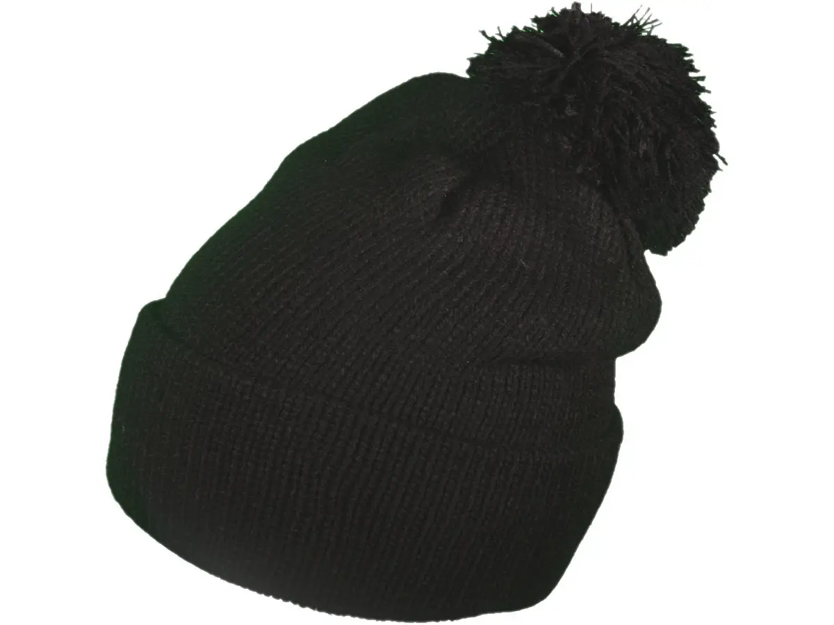 Tophue med kvast sort