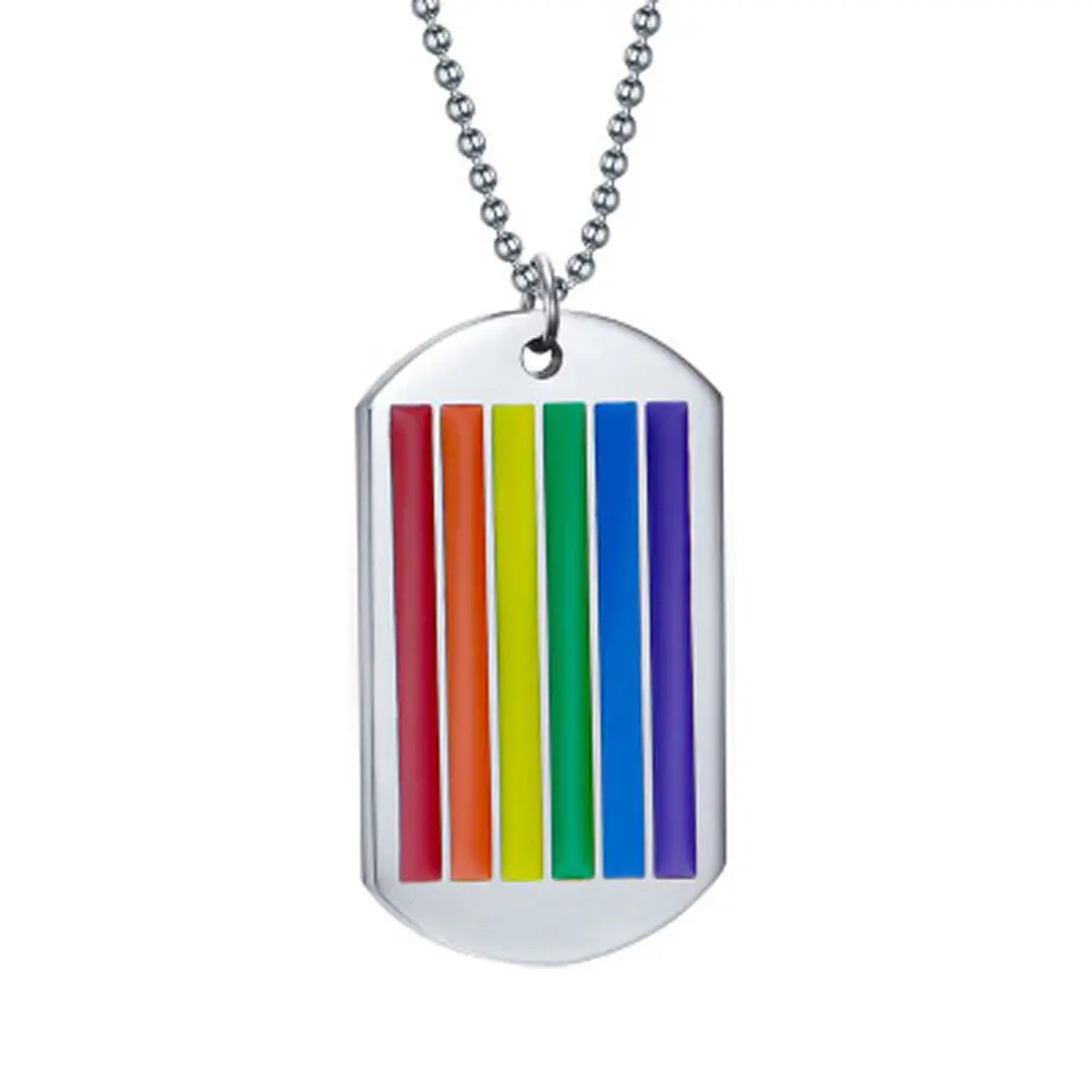 Pride dog tag i metal